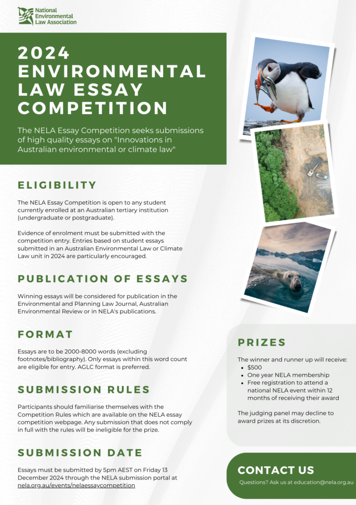 Essay Competition - National Environmental Law Association (NELA)
