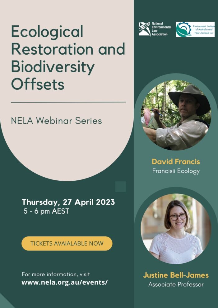 NELA Webinar Series: Ecological Restoration and Biodiversity Offsets ...